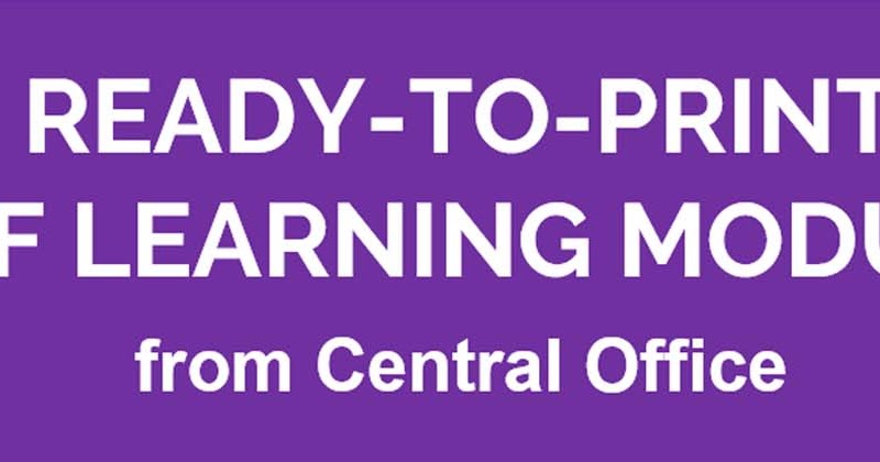 DepEd SDO Baguio LR One-Stop-Shop: READY-TO-PRINT Self Learning Modules ...