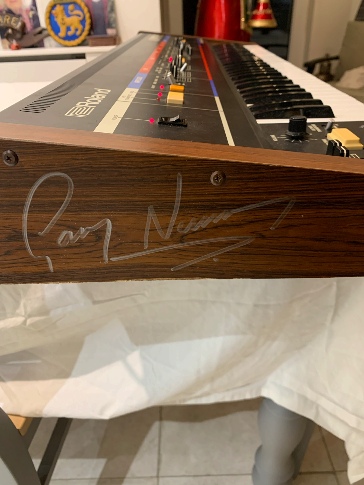 MATRIXSYNTH: Roland Juno 6 w/ Side Panel Signed by Gary Numan