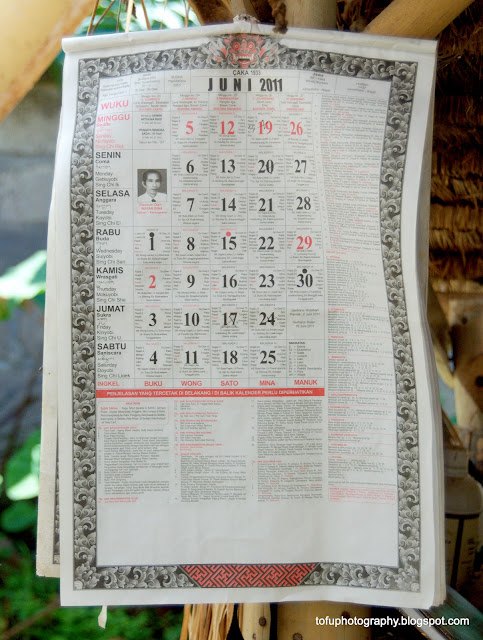 Tofu Photography: Balinese calendar