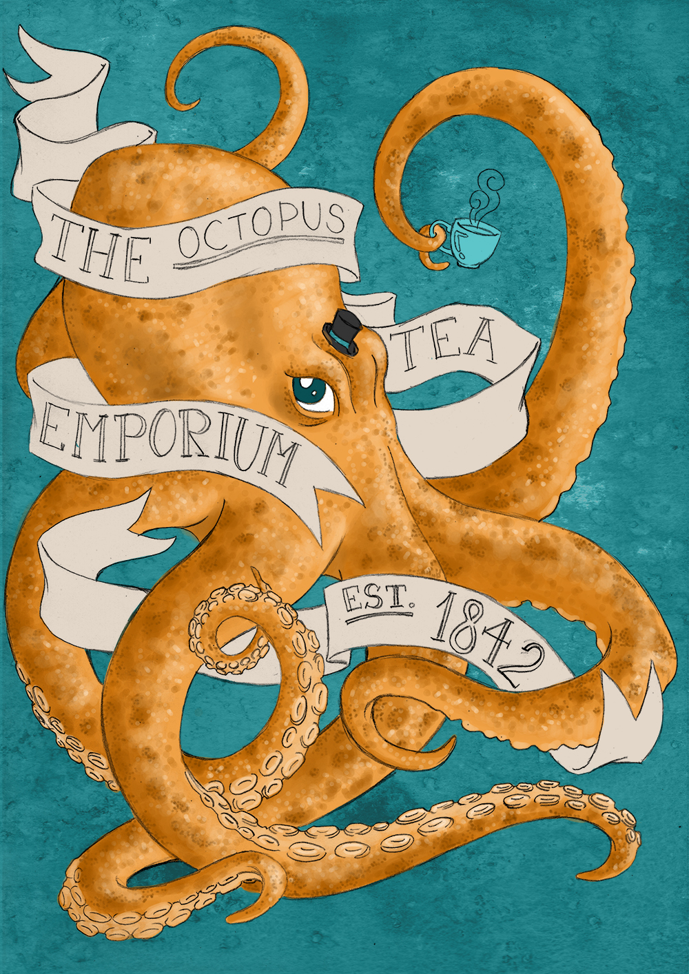 Anita Illustrated: The Octopus Tea Emporium - New Illustration!