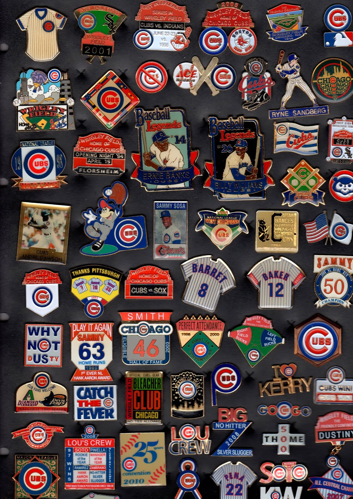 baseball pin collection display collecting : MLB team club baseball pin ...