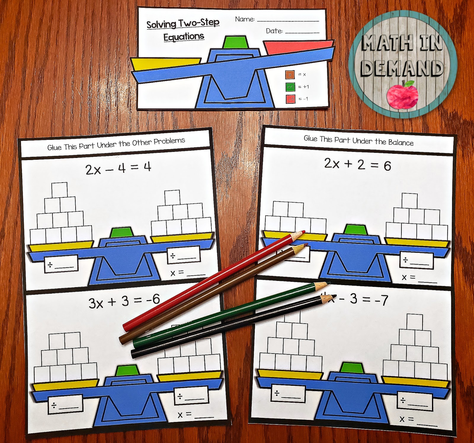 Math in Demand: Solving Two-Step Equations with Visual Representation ...