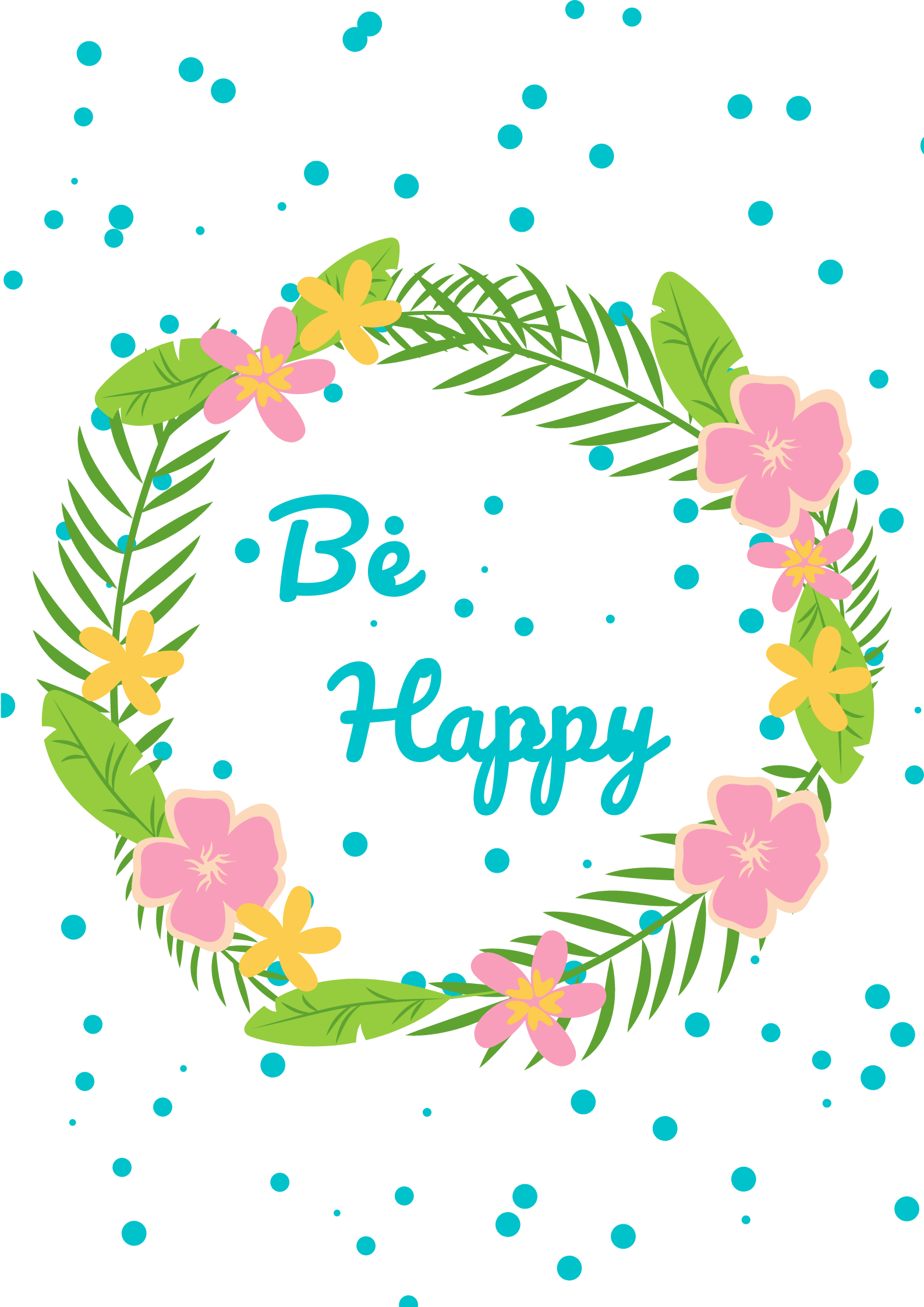 Be Happy Free Printable Wall Art |Keeping it Real