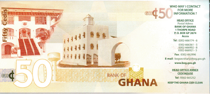 Campus-Nuuz, Fresh News On Campus: NEW 50 GHANA CEDI-NOTE OUTDOORED