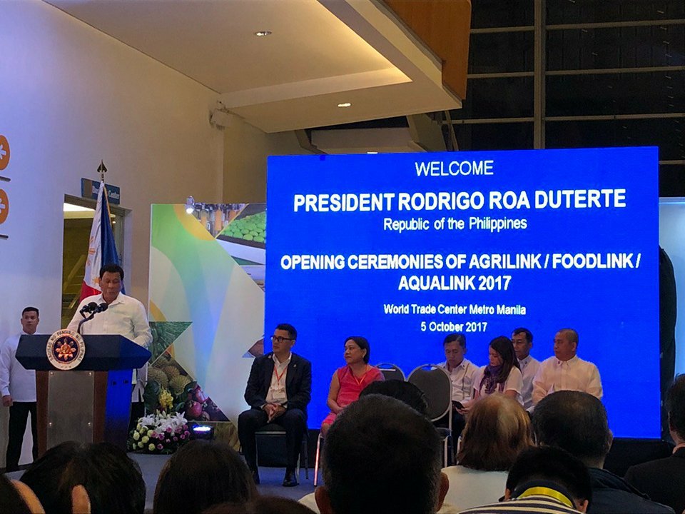 SPECIAL RIBBON-CUTTING CEREMONY FOR AGRILINK BY PRES. DUTERTE
