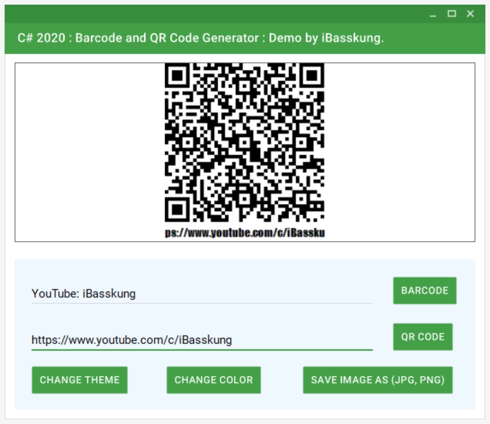 C# Barcode and QR Code Generator (MaterialSkin)