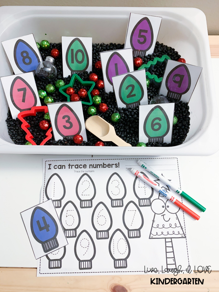 With the same bin, I added an academic activity to it!