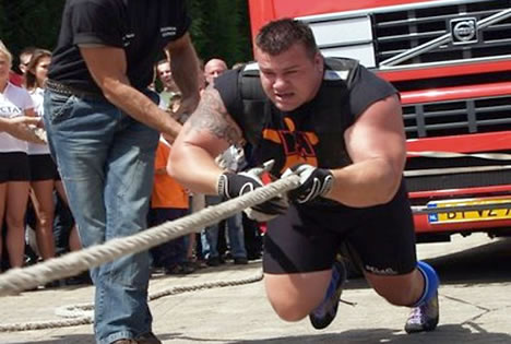 Strong Man: Jarno Hams, strongman from the Netherlands