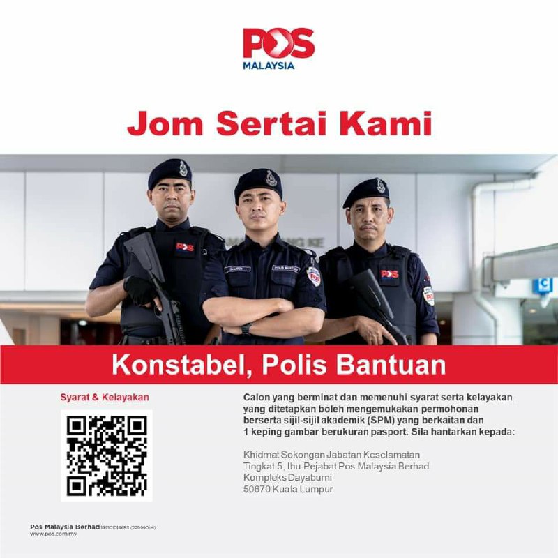 Jawatan Kosong Polis Bantuan Pos Malaysia Berhad - JOBCARI.COM ... Jawatan Kosong Polis Bantuan Pos Malaysia Berhad - JOBCARI.COM ...