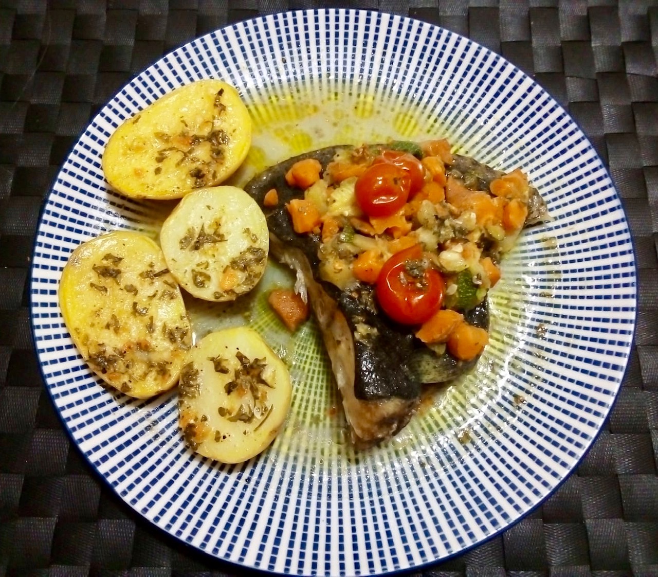 Rodaballo en papillote