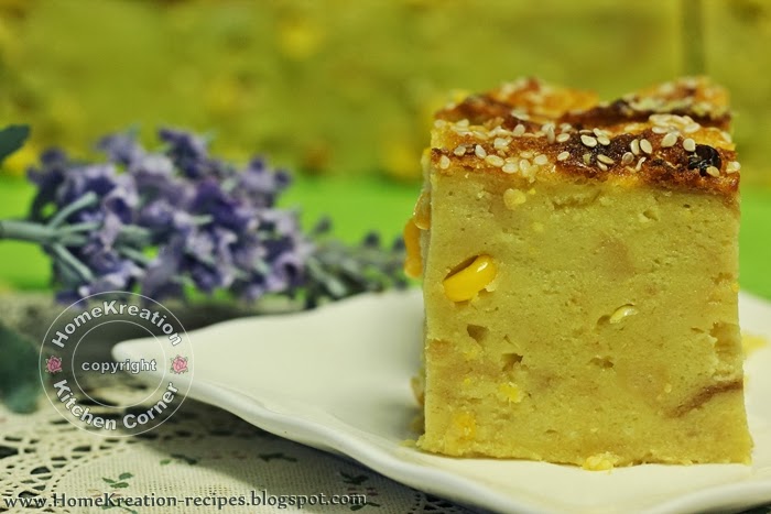 Bingka Roti Jagung (Corn Bread Pudding) | resep masakan indonesia