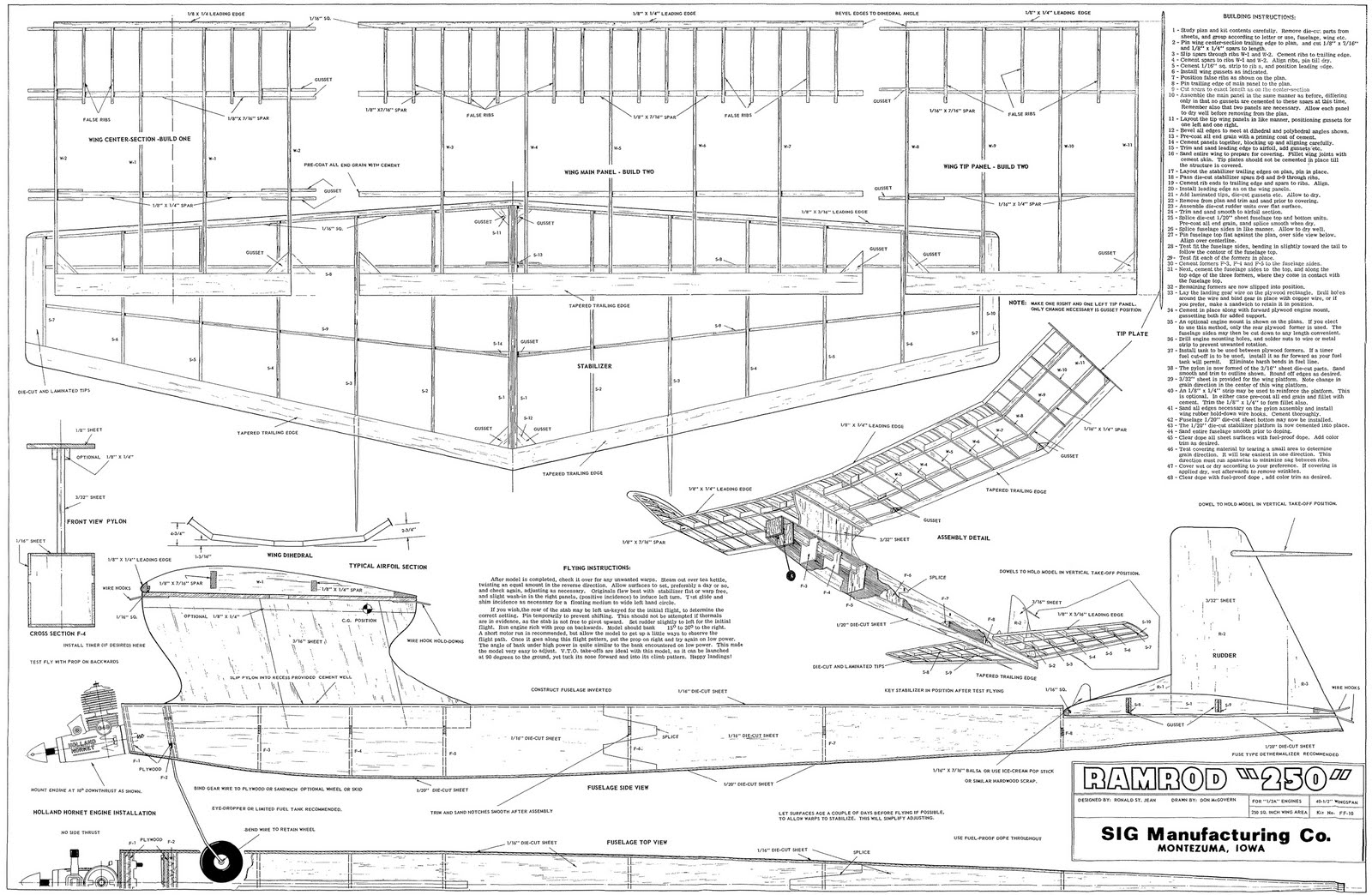 Volar Libremente - Free Flight Models Airplanes: RAMROD 250 - 600. Ron ...