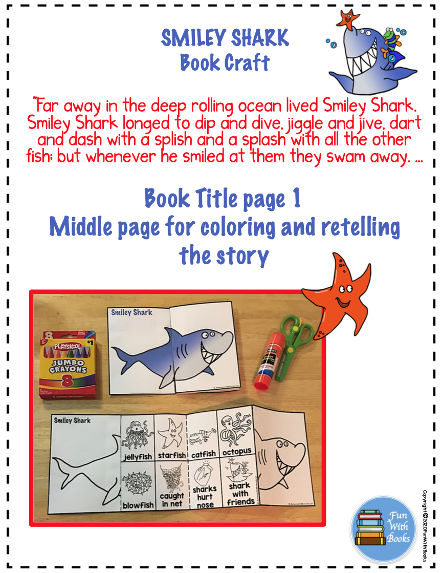 SMILEY SHARK BOOK CRAFT ~ Book Units by Lynn