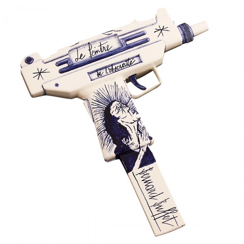 purple paperbag: Porcelain Weapons.