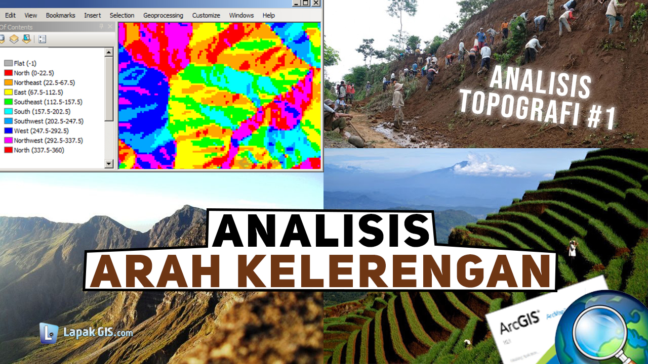 Analisis Topografi - Arah Kemiringan Lereng - Lapak GIS