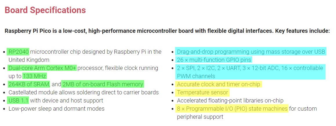 Rpi Pico Learning Notes - Part 1 (Documentation Summary and Reference List)