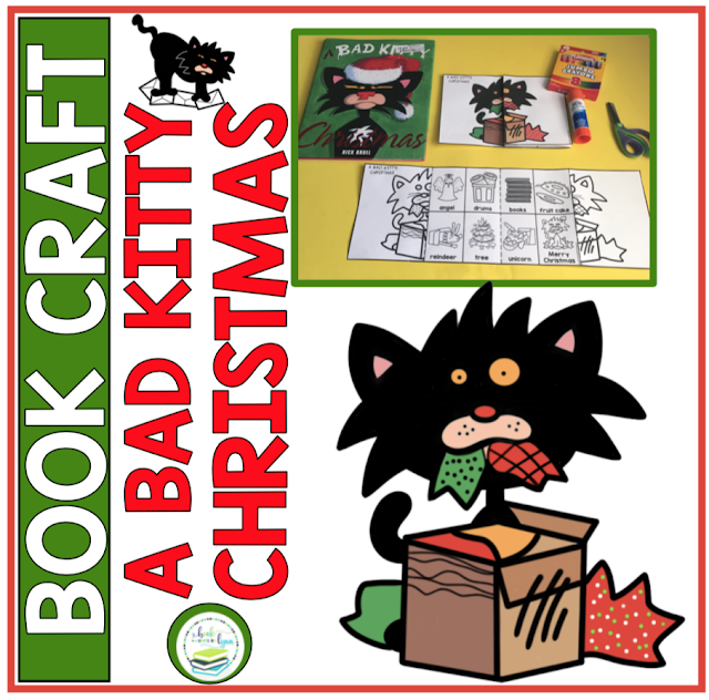 A BAD KITTY CHRISTMAS BOOK CRAFT ~ Book Units by Lynn