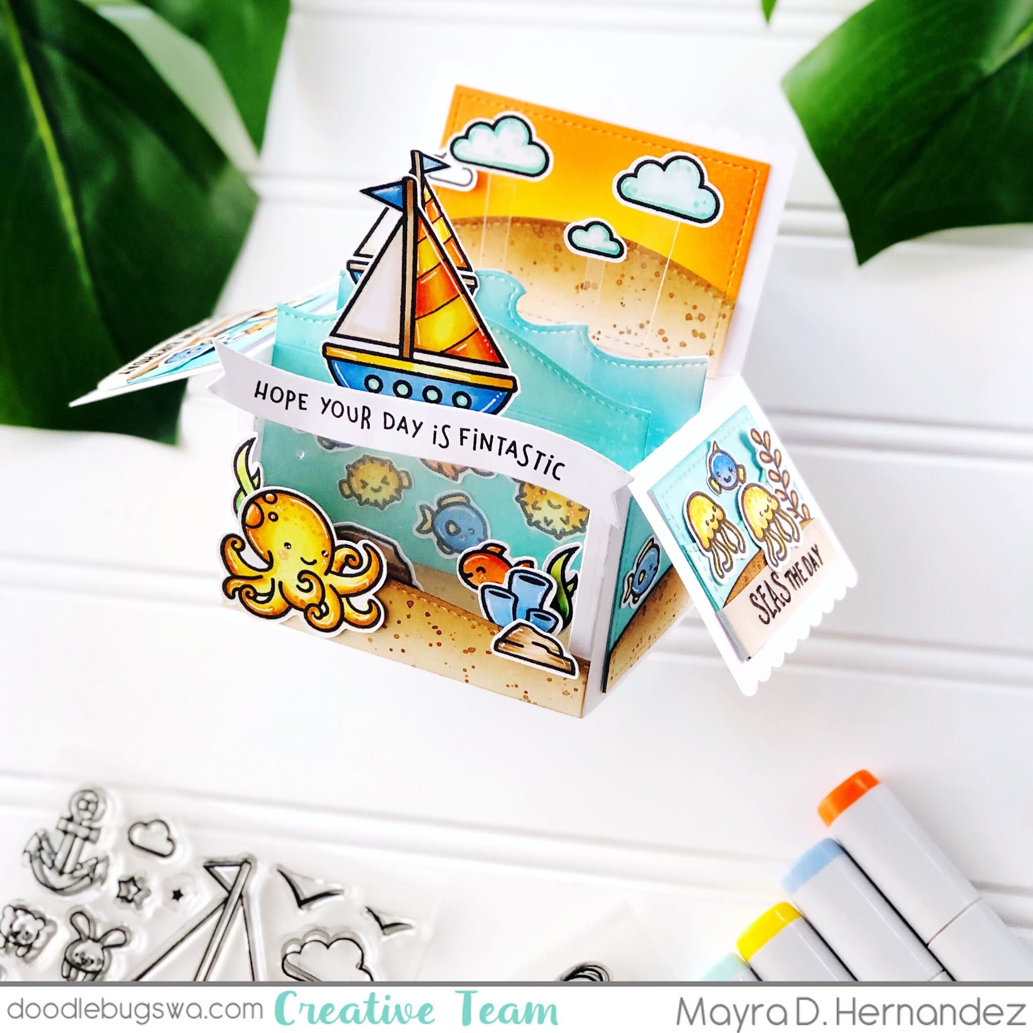 Doodlebugs: Fun Summer Themed Pop-Up Card...
