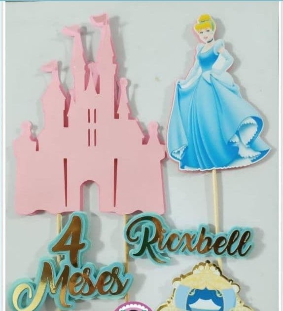 Topper 3d Princesa Cenicienta Ricxbell 4 meses - Mis Toppers Tus Toppers