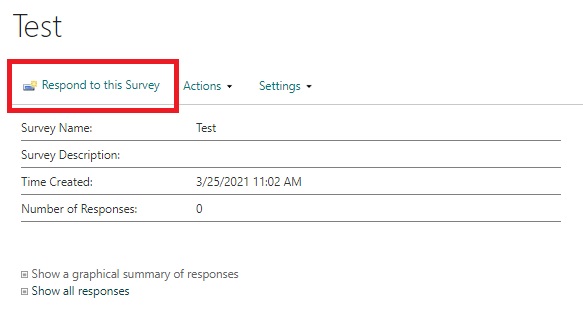 [SharePoint] Creating a SharePoint Survey