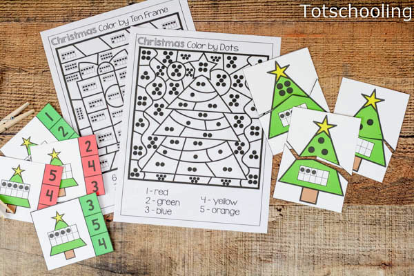 Christmas Number Sense Printables | Totschooling - Toddler, Preschool ...