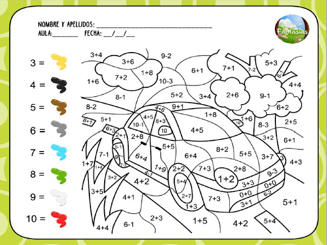 Sumamos, Restamos y Coloreamos