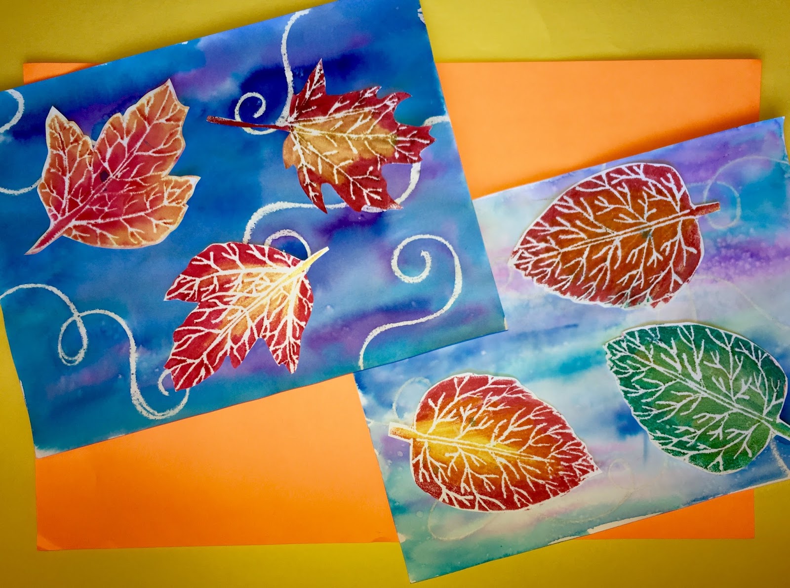 Elements of the Art Room: 3rd grade Fall Printmaking Collage