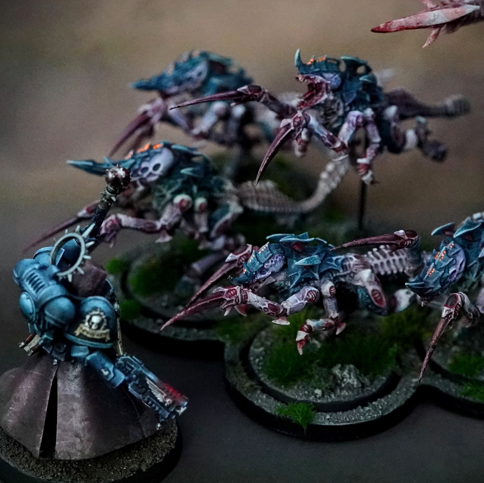 Expanding the Tyranid Swarm and painted my first Space Marine