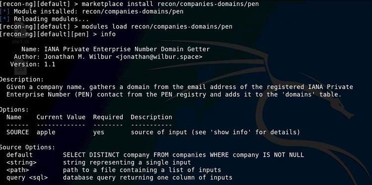 INFORMATION GATHERING WITH RECON-NG Part-1