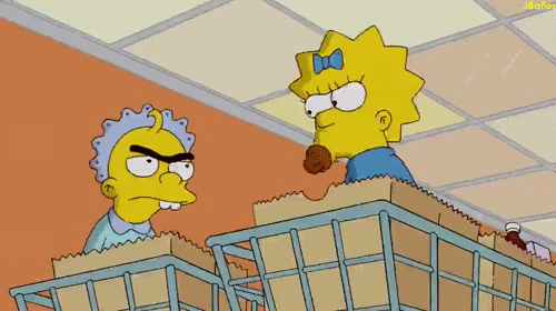 Simpson gif: Baby Gerald y Maggie Simpson