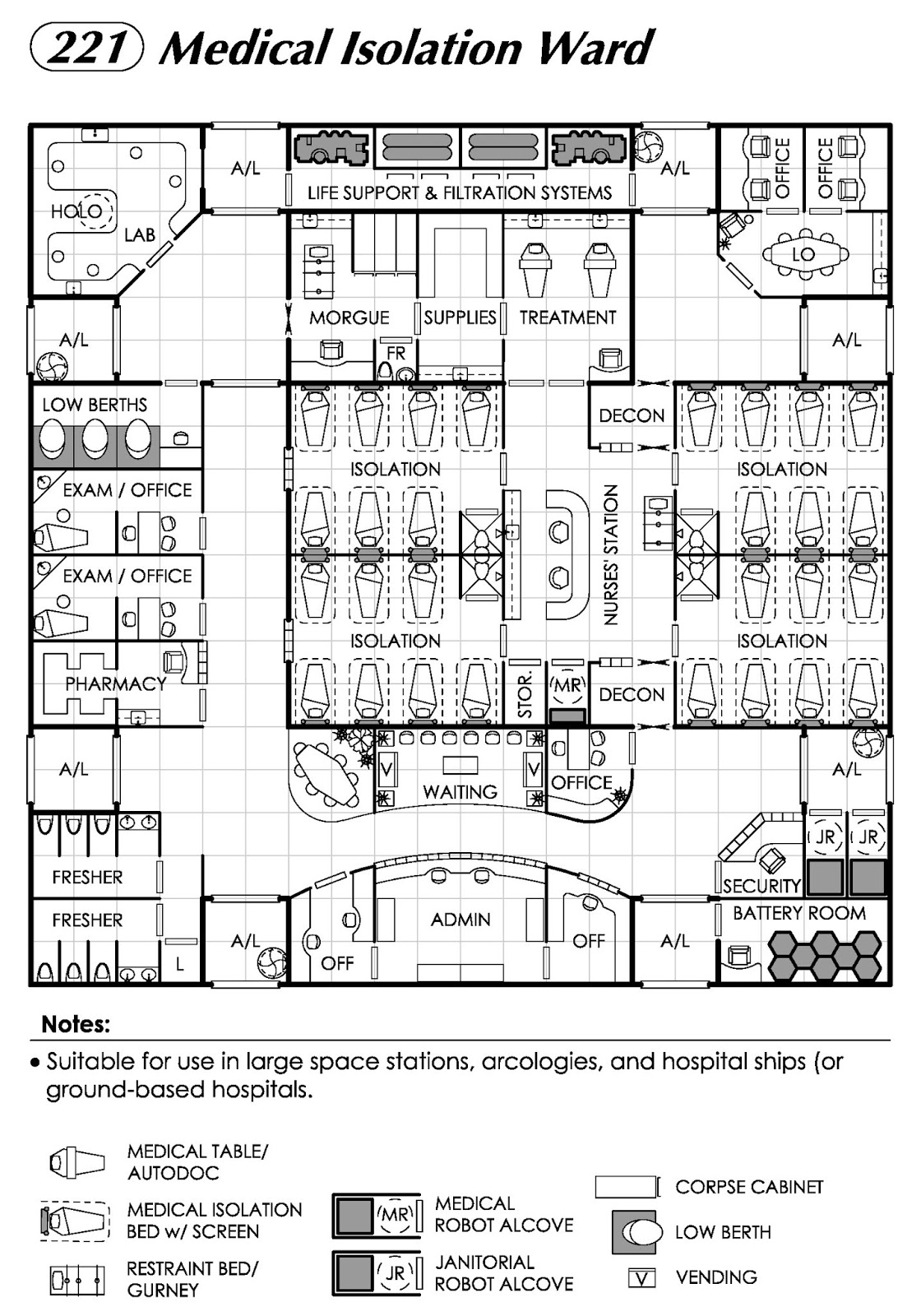 Yet Another Traveller Blog: Medical Isolation Ward geomorph