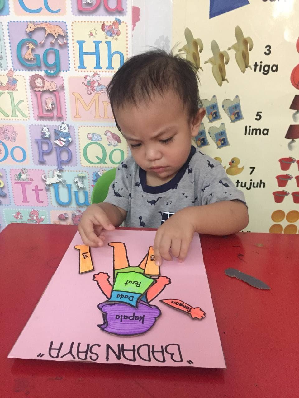 Taska Ummi Ida: Aktiviti Memadankan Kepingan Puzzle Mudah Anggota Badan