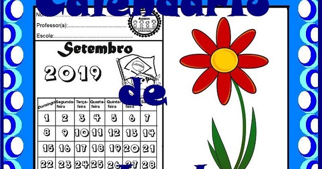CALENDÁRIO SETEMBRO PARA IMPRIMIR - Mistura de Alegria