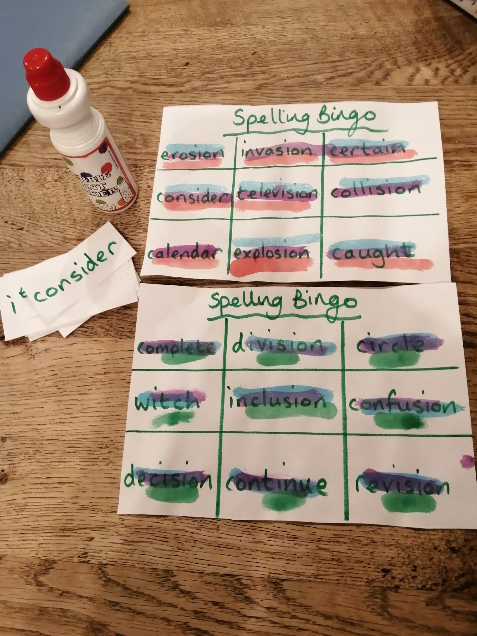 Spelling Bingo