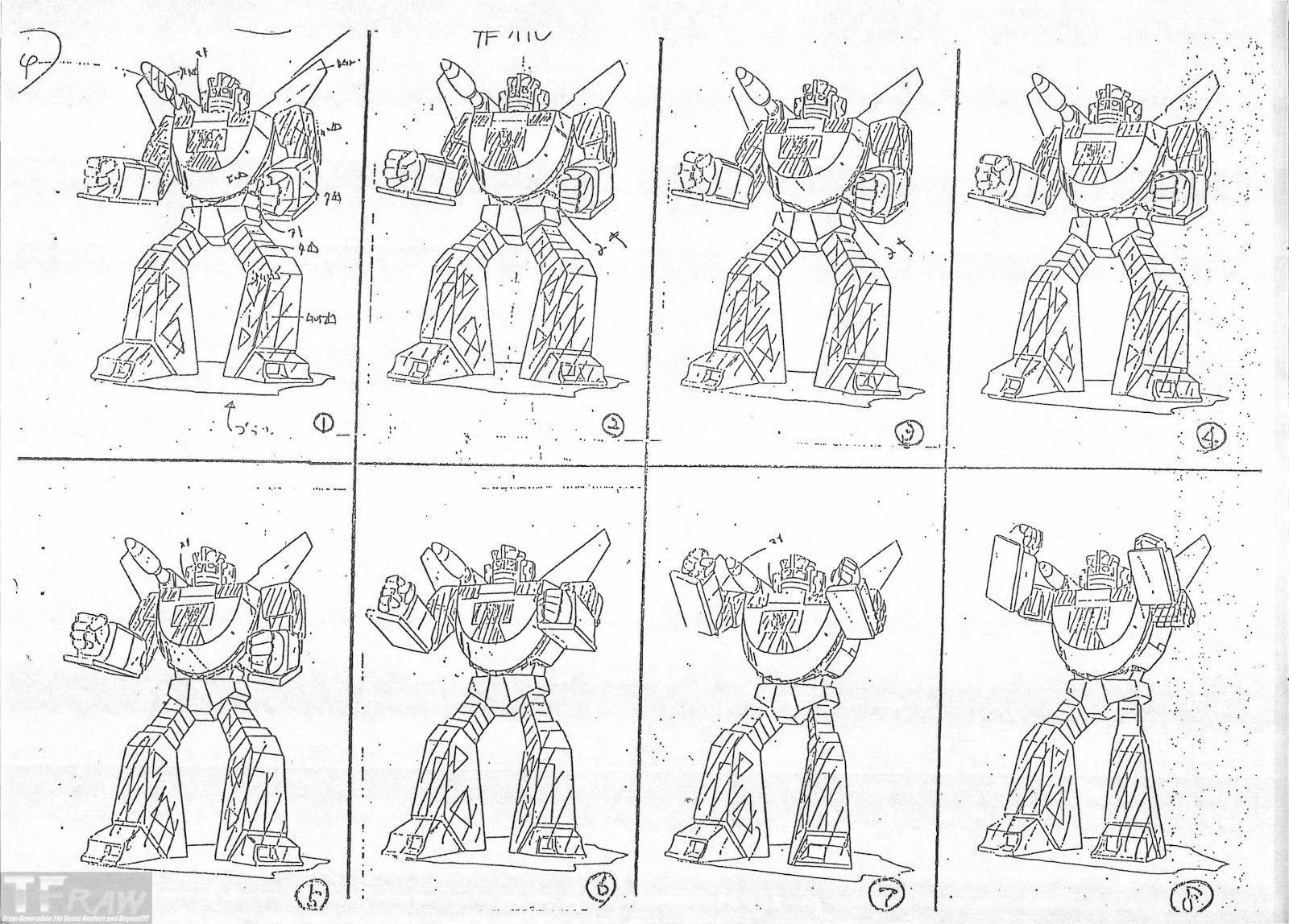 Transformers G1 Model Sheets