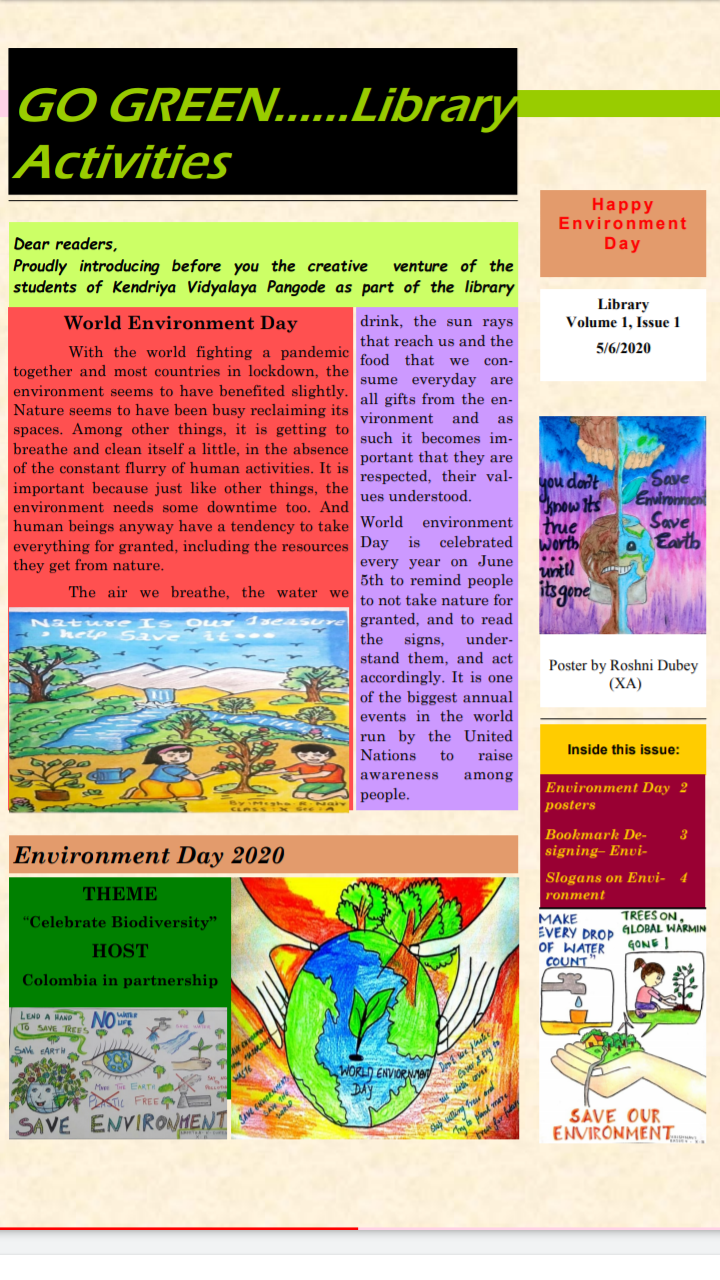 library@kvpangode: Environment Day Newsletter