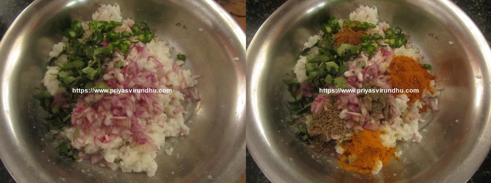 Priya's Virundhu: Rice Bonda Recipe/Left Over Rice Bonda Recipe/Cooked ...