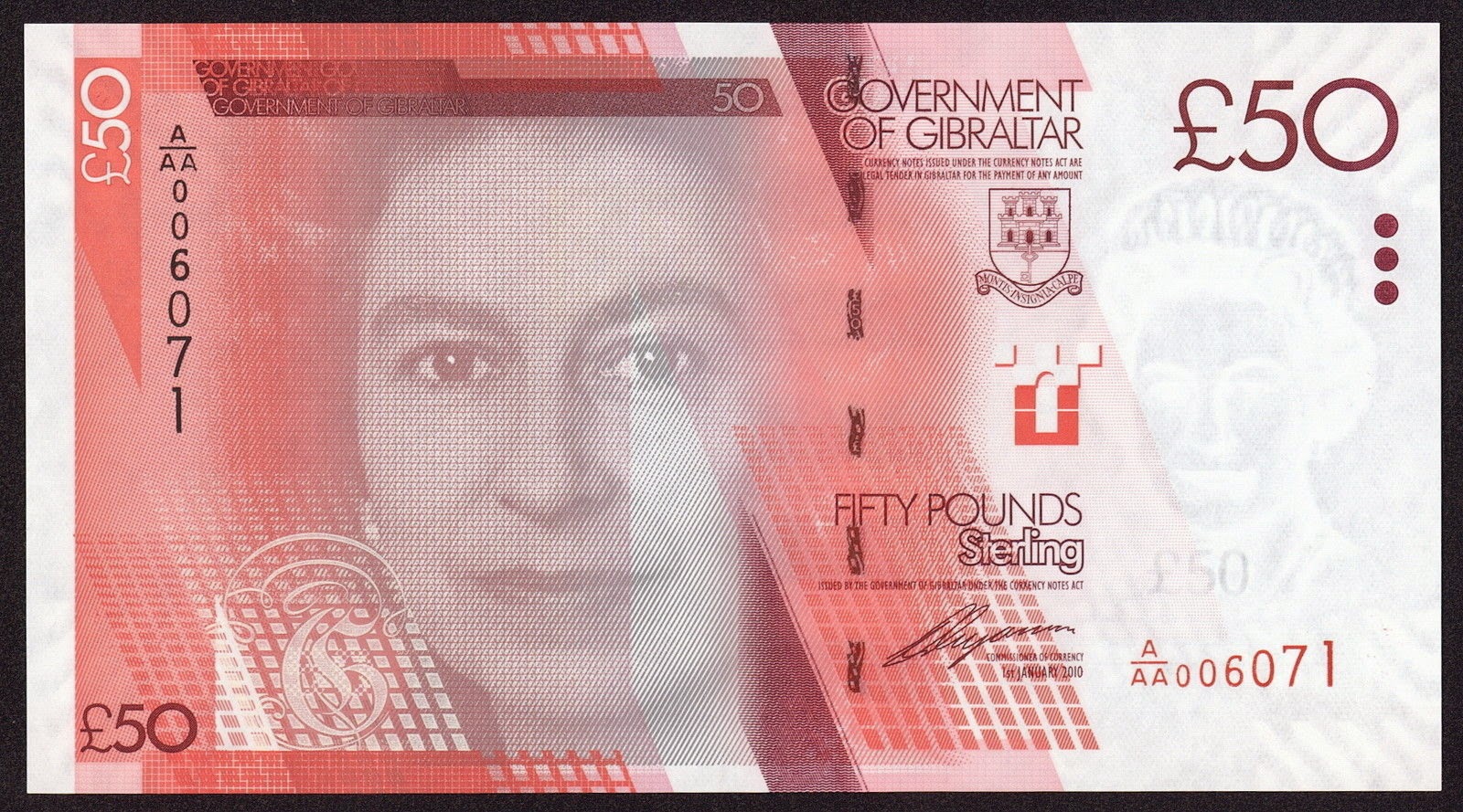Gibraltar 50 Pounds banknote 2010 Queen Elizabeth II|World Banknotes ...