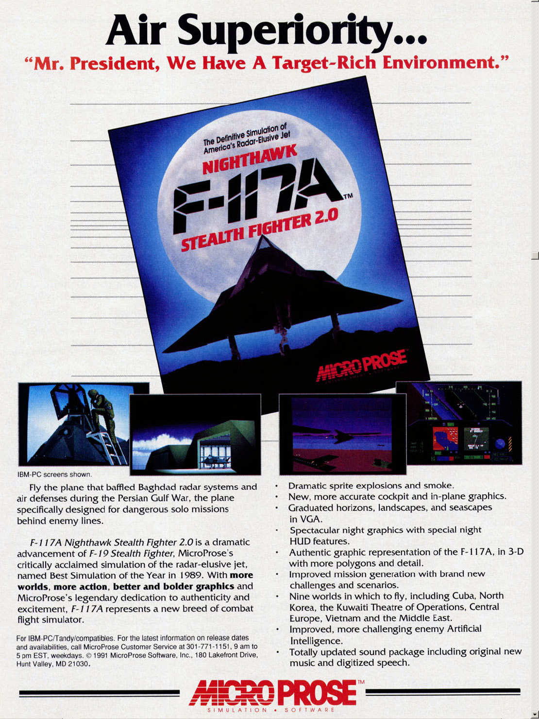 The DOS Gaming Scholar: F-117A Nighthawk Stealth Fighter 2.0