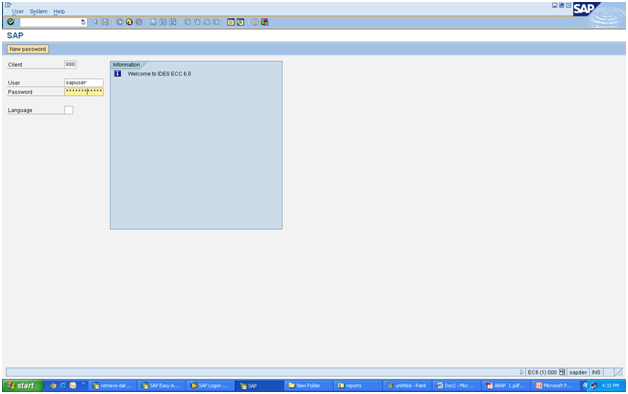Login to SAP System | SAP-ABAP