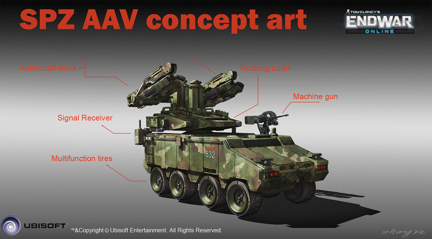 Alan Zhang(Xu Zhang) Concept art and design: End war - vehicle concept art