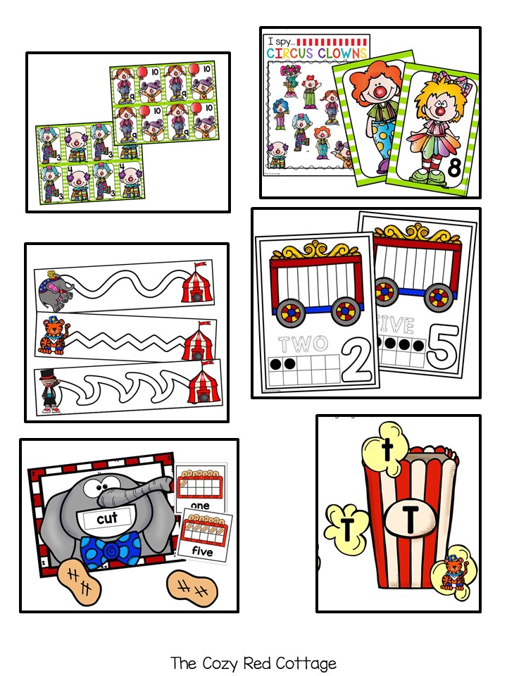 The Cozy Red Cottage: Free Circus Number Puzzles