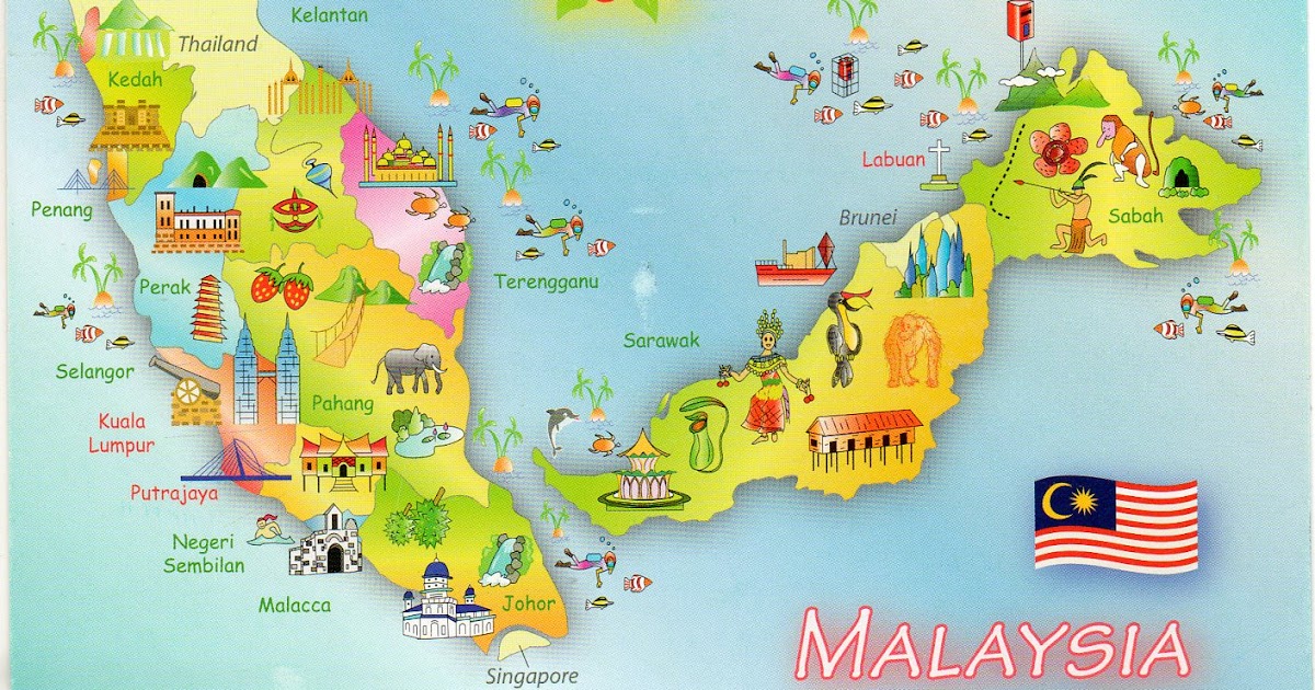 pocztówkowe mapy: Malezja