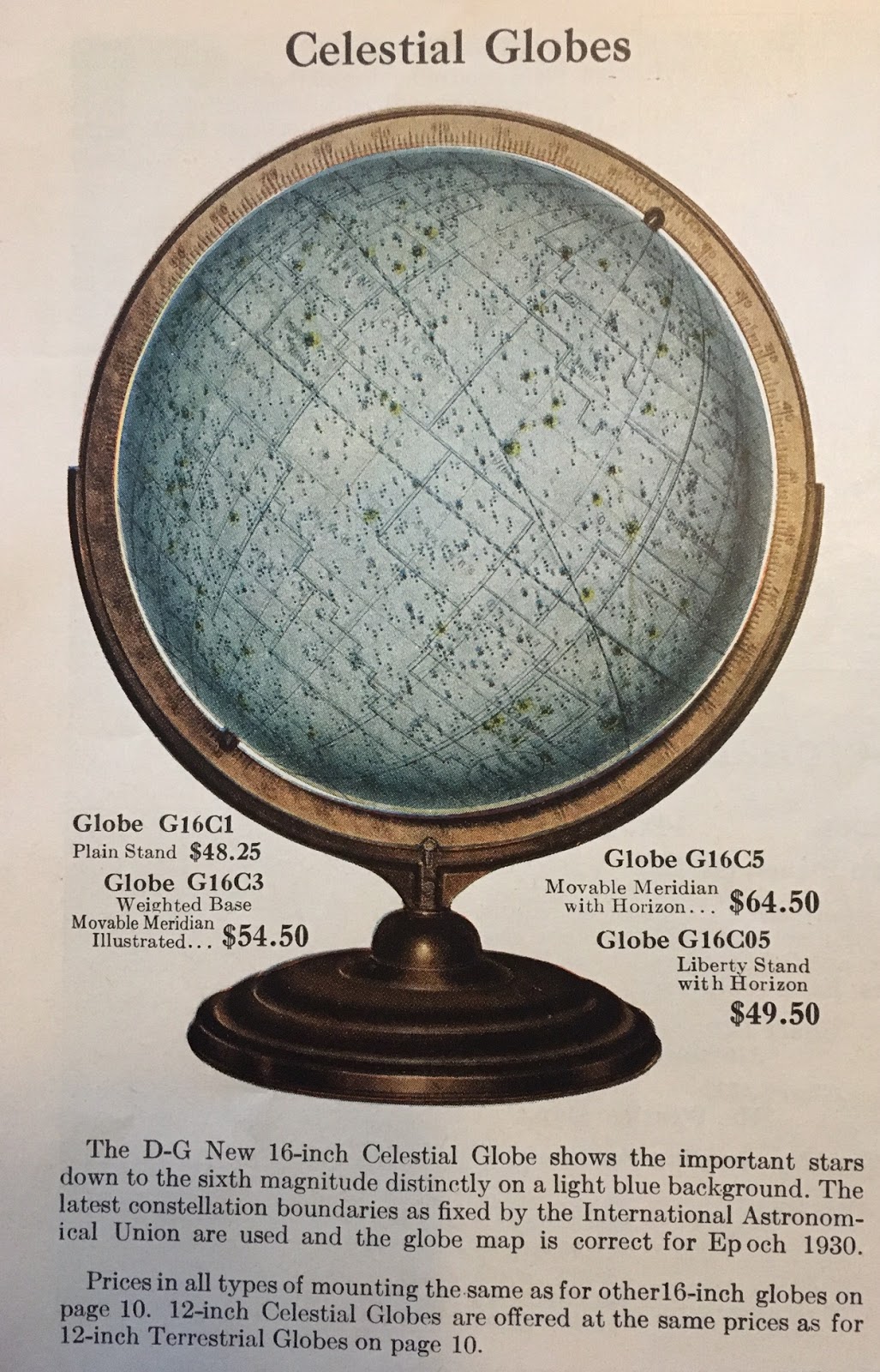 Collecting Antique and Vintage Globes: 1940's C S Hammond celestial ...