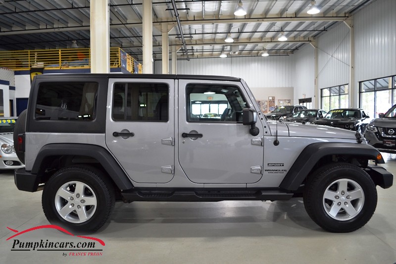 STUNNING SILVER JEEP WRANGLER UNLIMITED SPORT WITH HARD AND SOFT TOPS ...