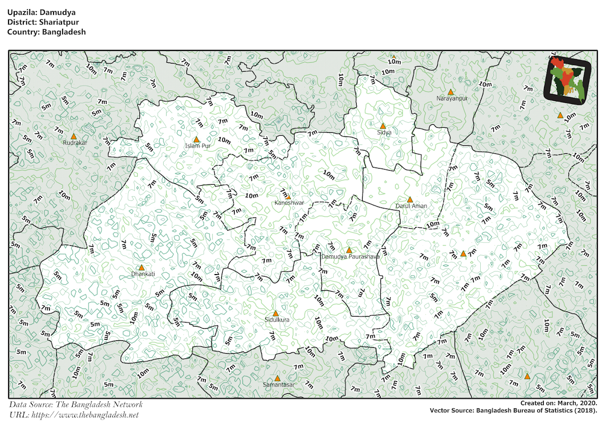 Mouza & Land Use Maps of Damudya Upazila, Shariatpur, Bangladesh ...