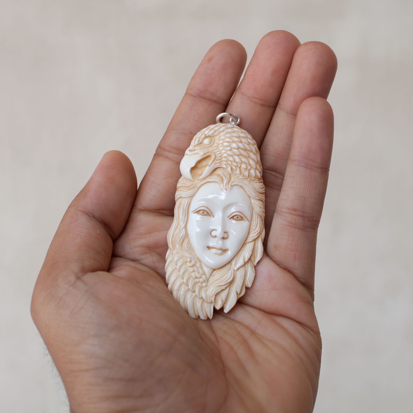 Bali Bone Carving: Bali Bone carving pendant