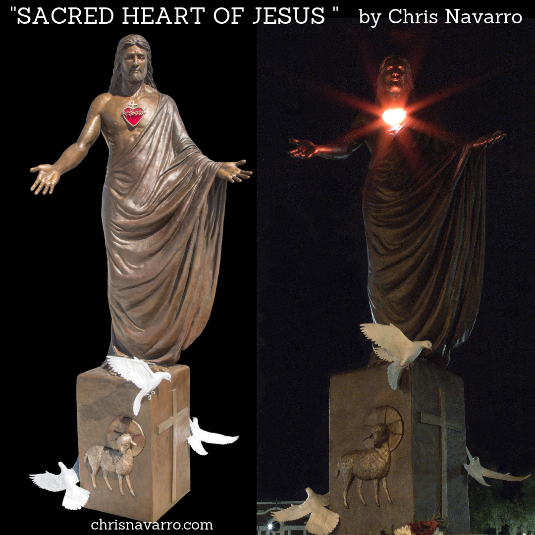 Chris Navarro Studio Blog: ‘’Sacred Heart of Jesus’’ Monumental bronze ...