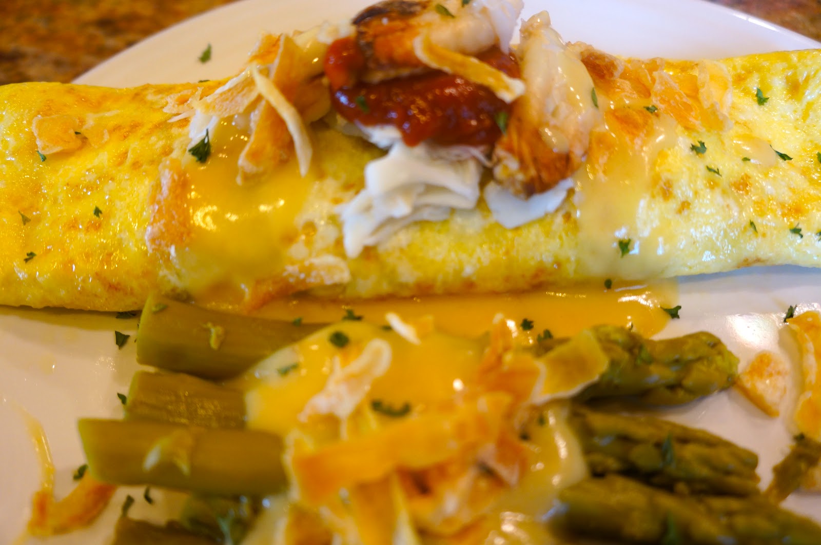 Pine Creek Style: Crab Omelette for Breakfast...