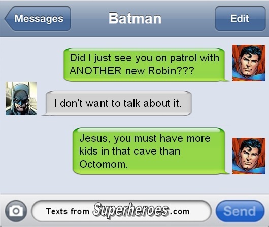 Superhero Text Messages Revealed
